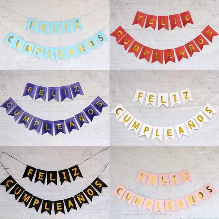 Banderín Feliz Cumpleaños Doble | Oh Hi Party