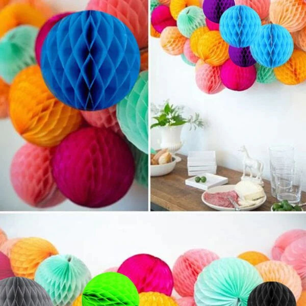 Esferas de papel HONEYCOMB reutilizables | Oh Hi Party